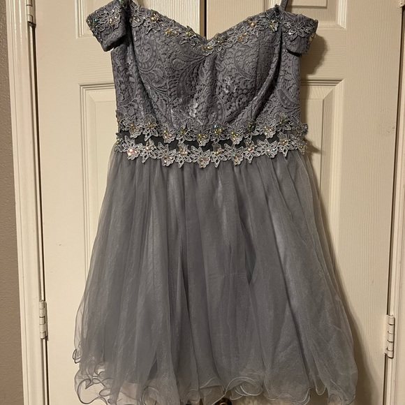 Dresses | Short Silver Dress | Poshmark
